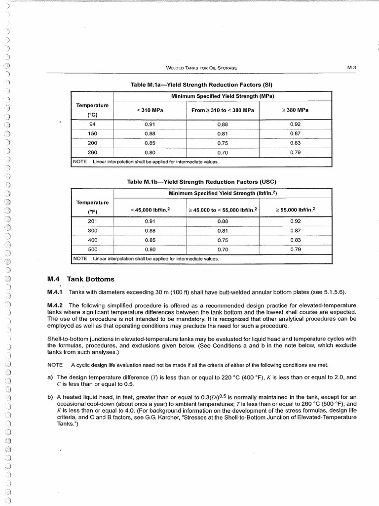 API 650 Annular Plate Annex M | PDF | Mechanical Engineering | Materials