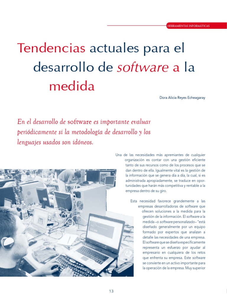 Tendencias Actuales para El Desarrollo de Software A La Medida ...