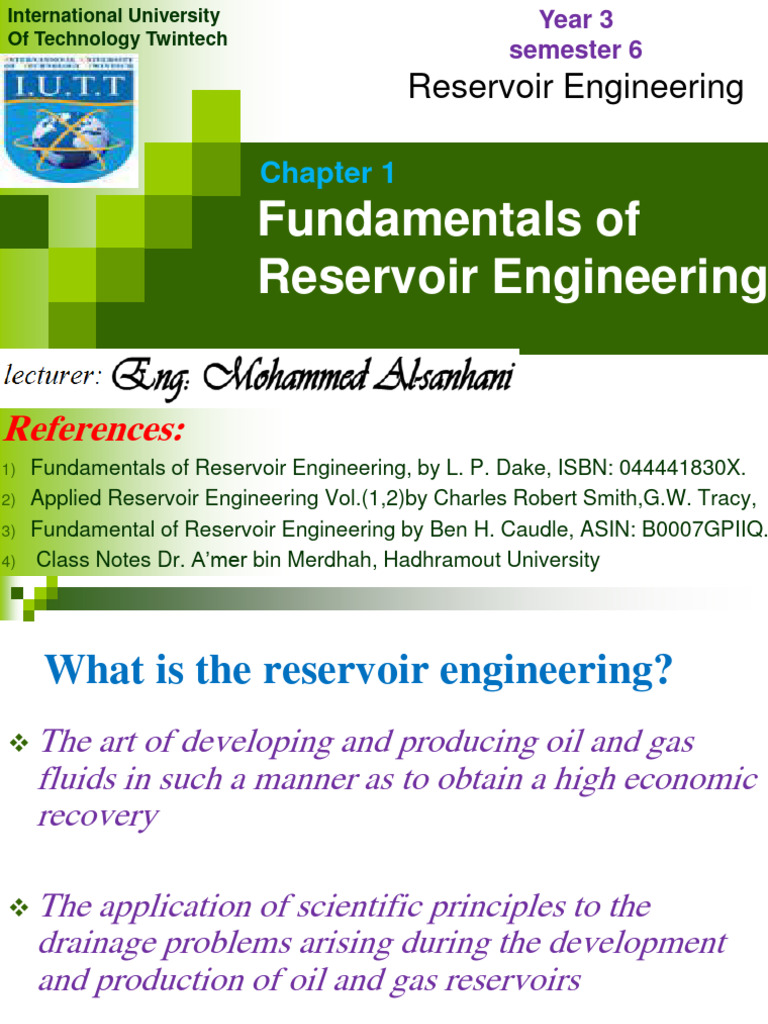 Chap 1 - Fundamentals of Reservoir Engineering | PDF | Petroleum Reservoir | Permeability (Earth ...