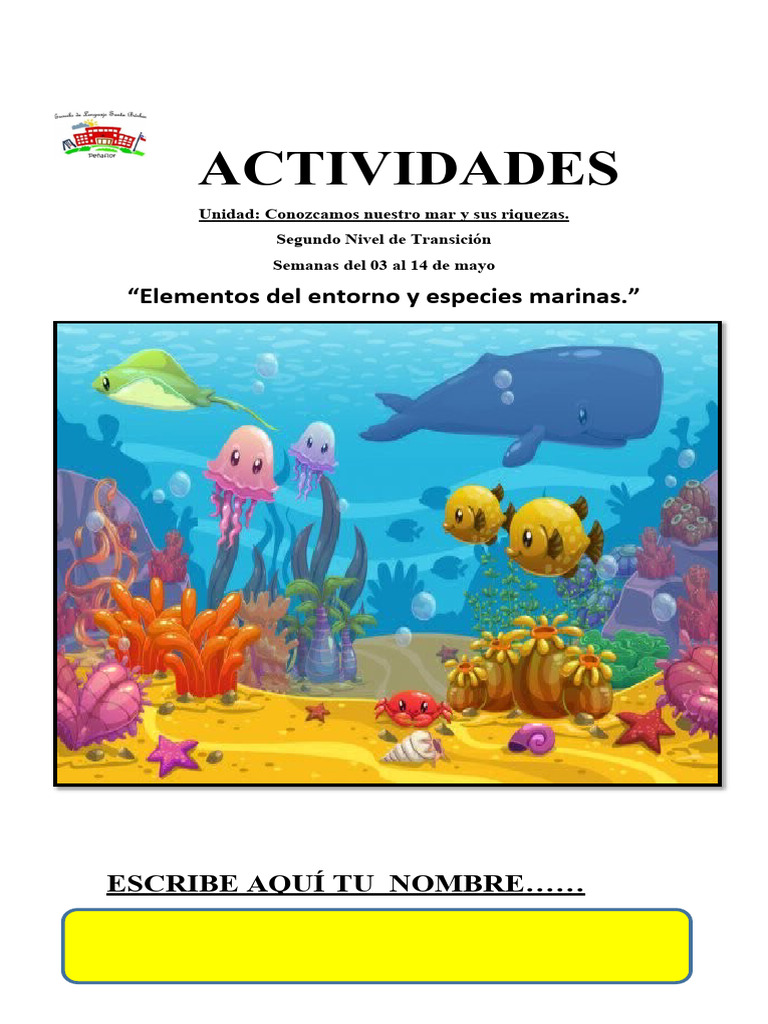 GUIA MES DEL MAR PRE ESCOLARES | PDF
