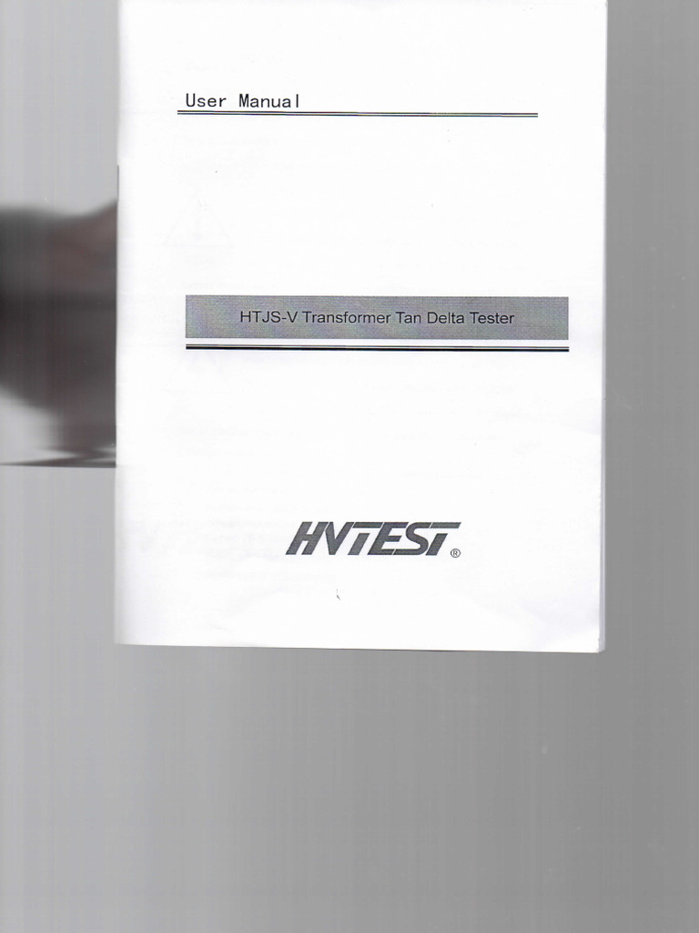 Transformer Tangent Delta Tester HVJK-V | PDF