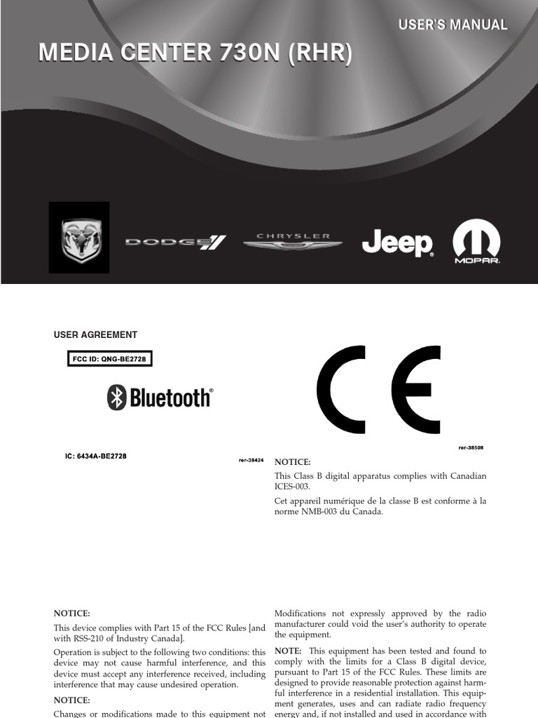 MyGig RHR 730N User Manual | PDF | Radio | License