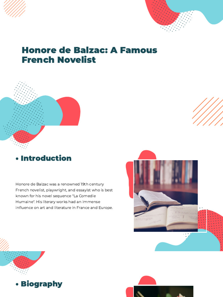 Honore de Balzac: Influential French Novelist | PDF | History | Classics