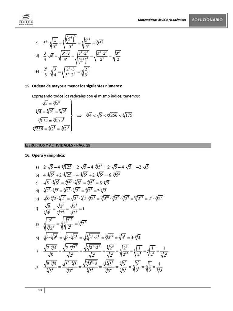 6 - Ejercicios Números Reales | PDF