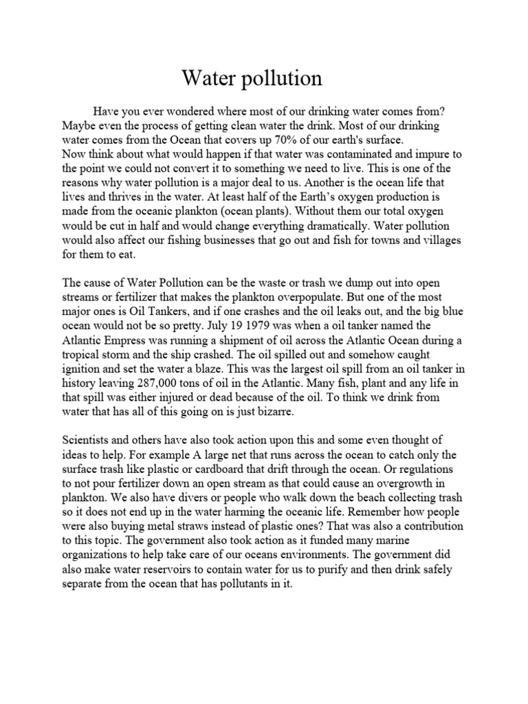 Water pollution | PDF