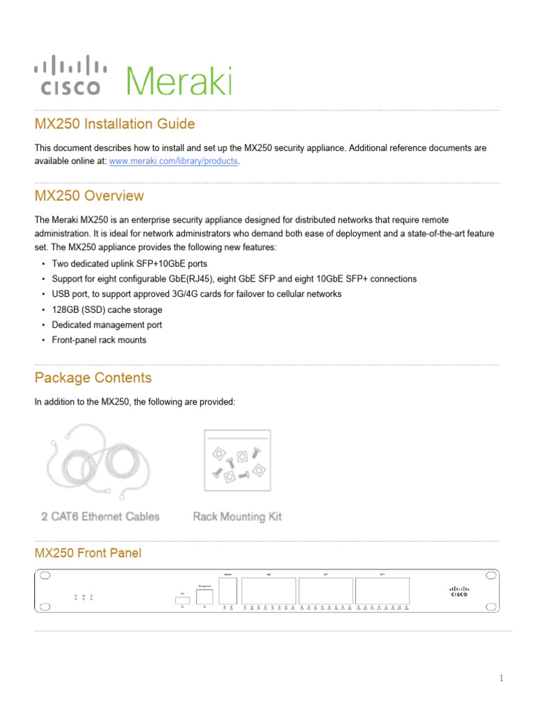 MX250 Installation Guide | PDF
