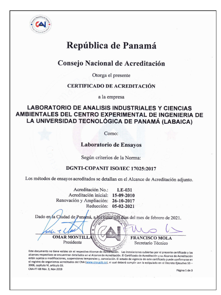 certificado_de_acreditacion_labaica_iso-iec_17025-2017[1] | PDF