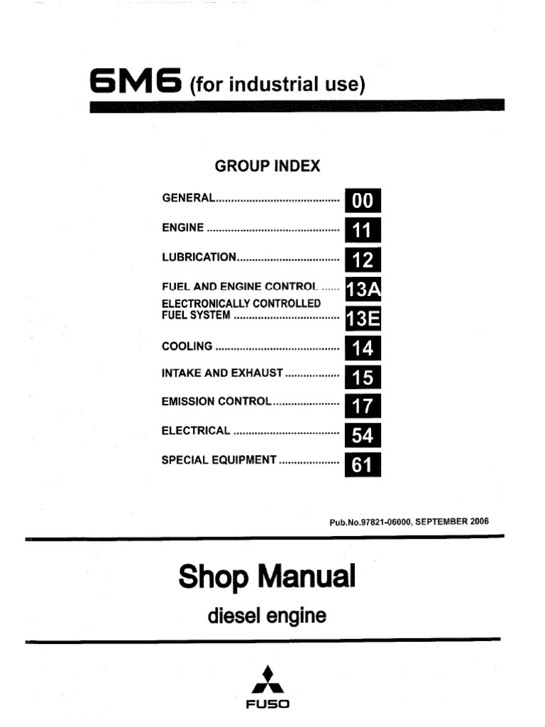 Manual Mitsubishi Fuso - 6m60 | PDF