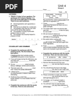 Focus 3 Test Unit 7 Group A PDF | PDF