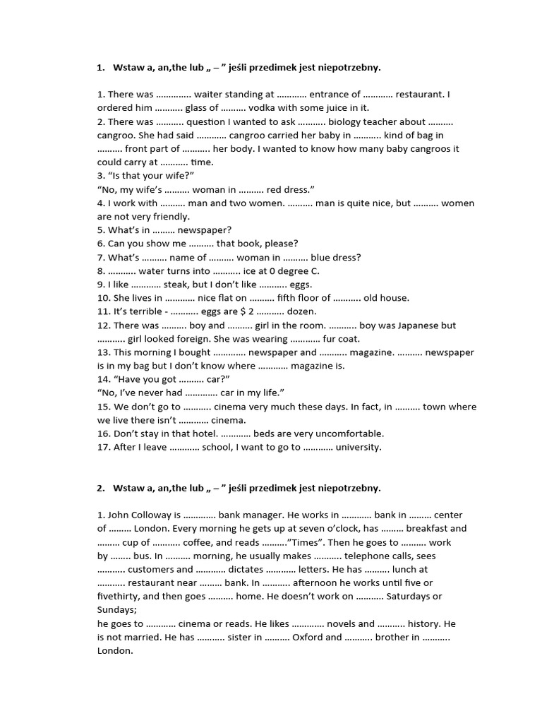 Countable and Uncountable Nouns - Exercises | Download Free PDF | Food ...