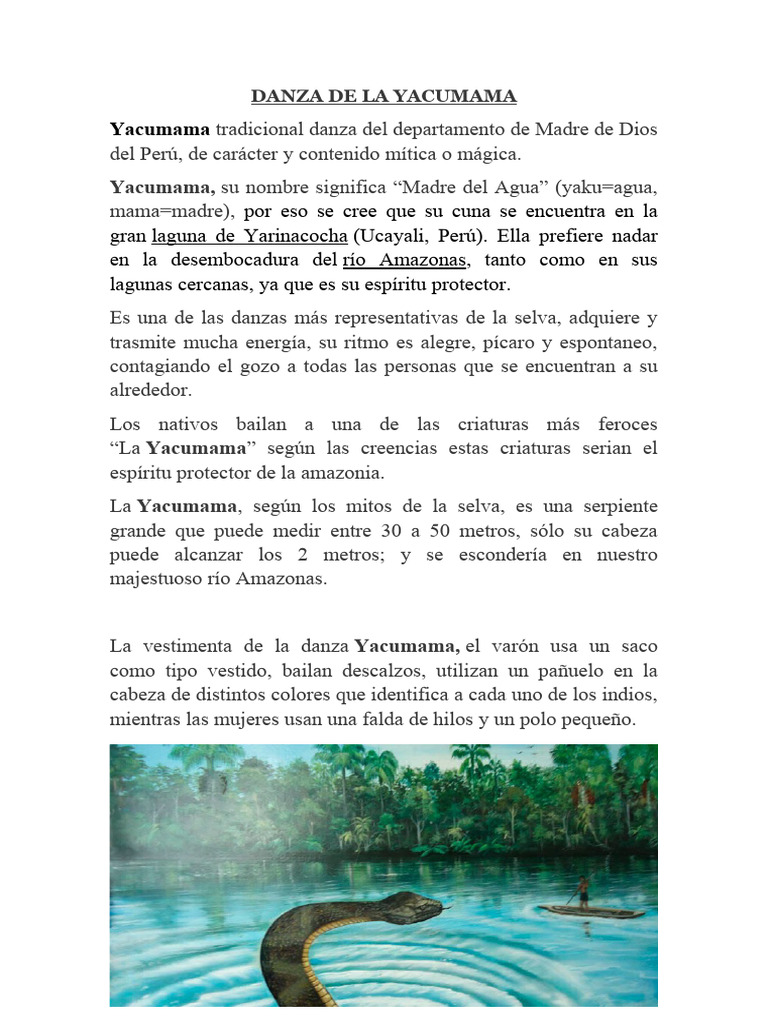 Danza de La Yacumama | PDF | Historia | Religión y espiritualidad