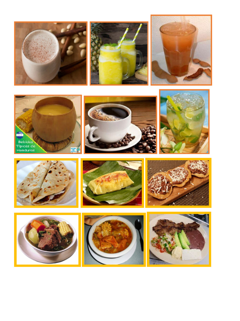 Comidas y Bebidas Tipicas de Honduras | PDF
