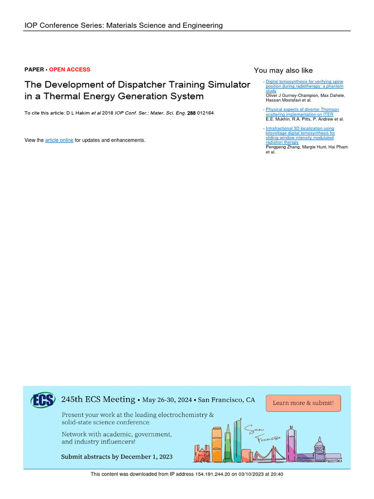 The Development of Dispatcher Training Simulator | PDF