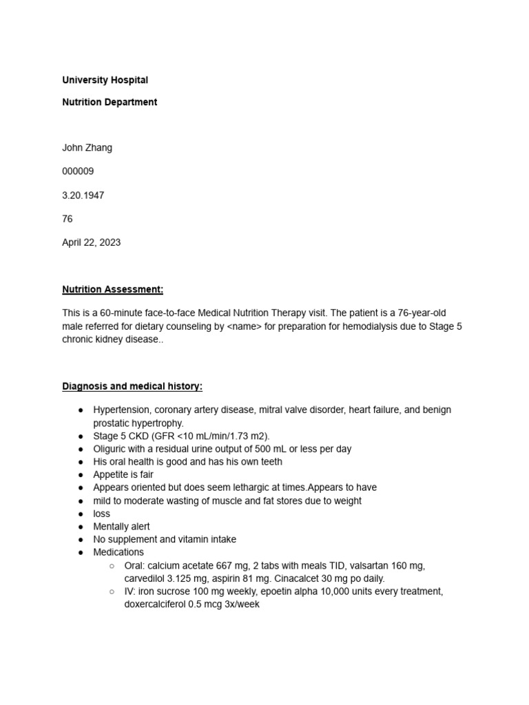 Case 9 Adime Note | PDF