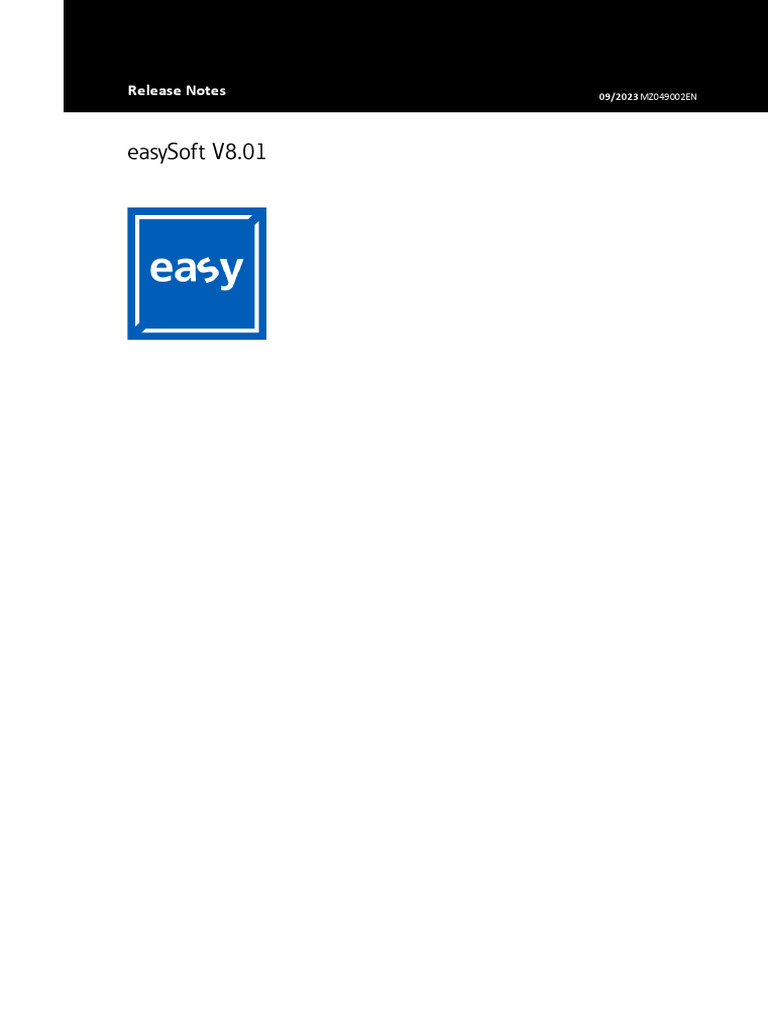 Easysoft V801 MZ049002EN | PDF | Computer Program | Programming