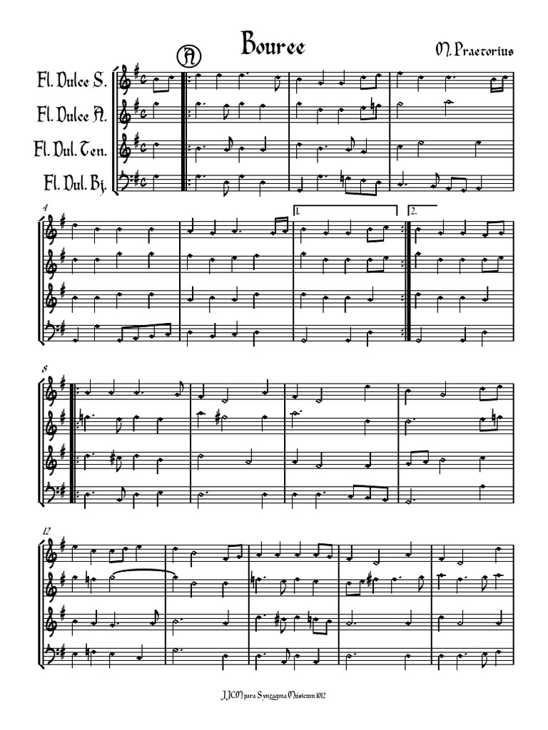 Bouree Xxxii Praetorius | PDF