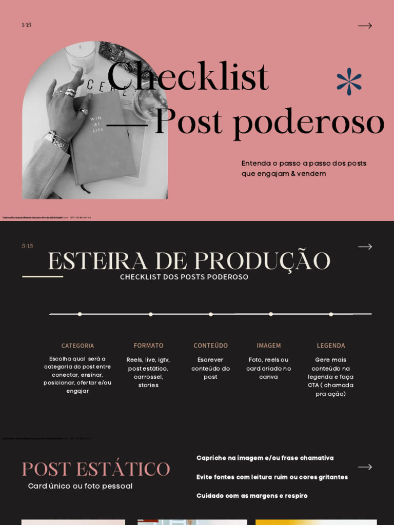 Checklist Posts Poderosos e Formatos | PDF
