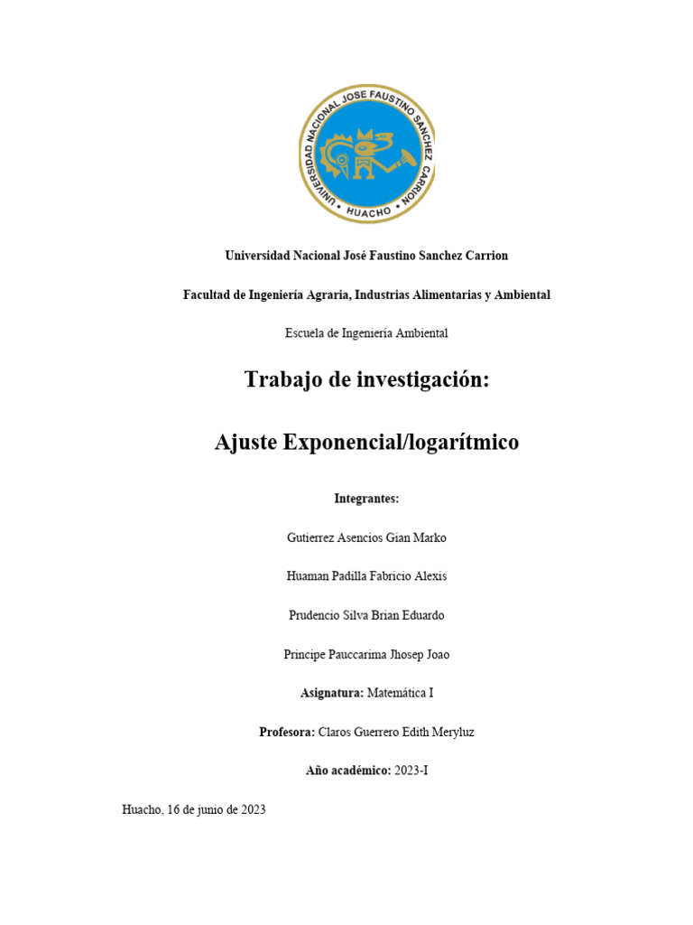 Ajuste Exponencial | PDF | Análisis de regresión | Science