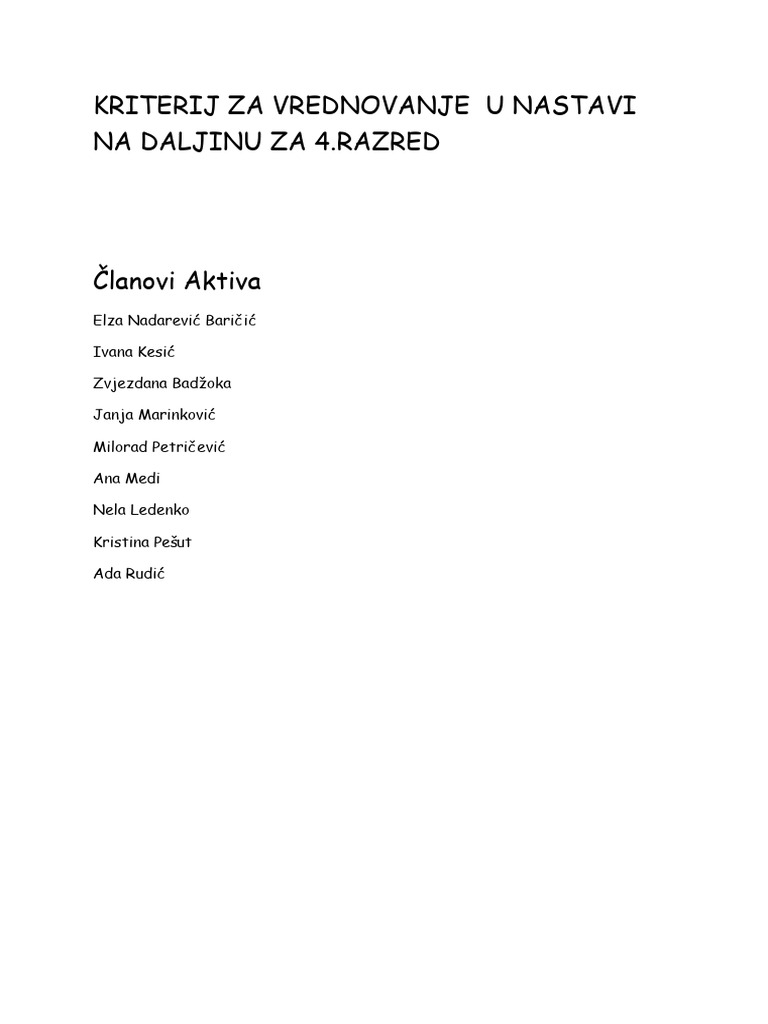 Kriteriji Vrednovanja Stripa | PDF