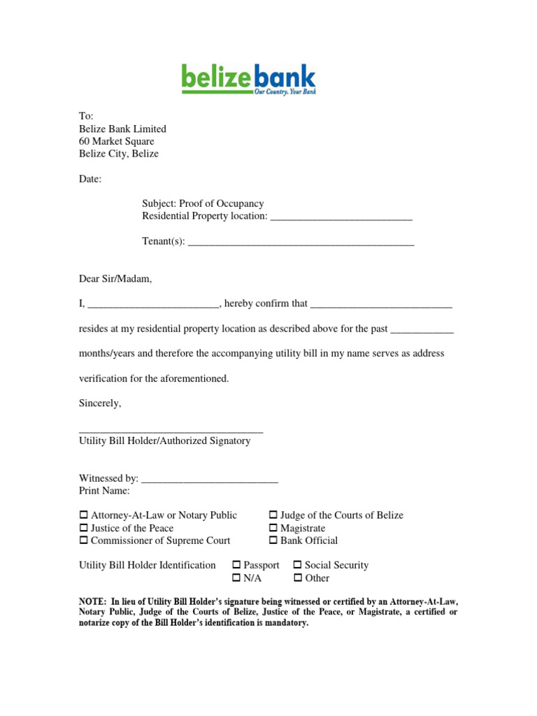 Utility Bill Authorization for Address Proof | PDF | Finance & Money ...