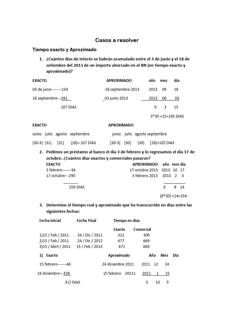 Tarea Tiempo Exacto y Aproximado | PDF