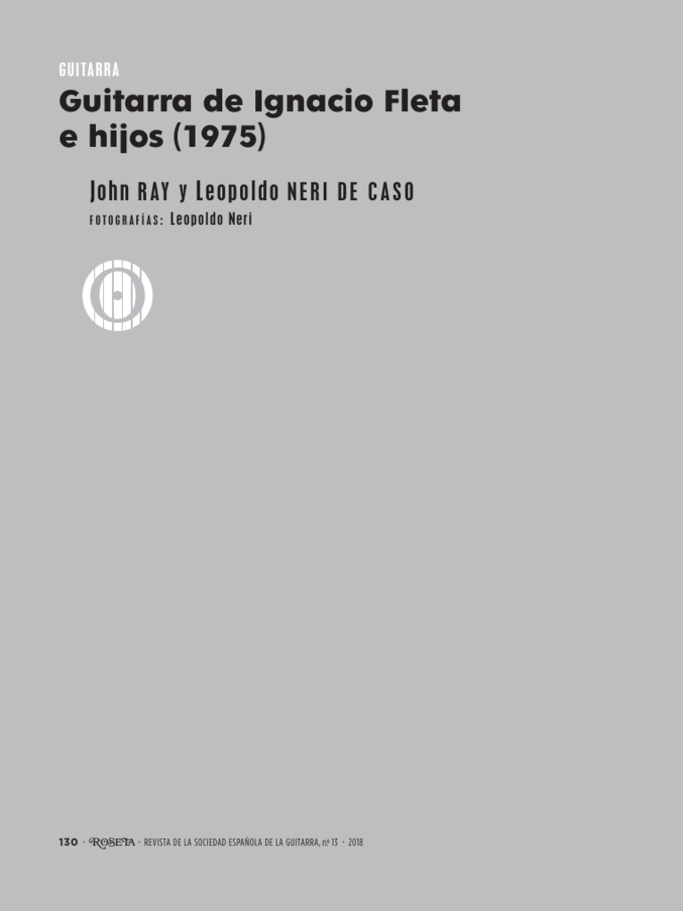 Guitarra Ignacio Fleta 1975: Historia y Legado | PDF
