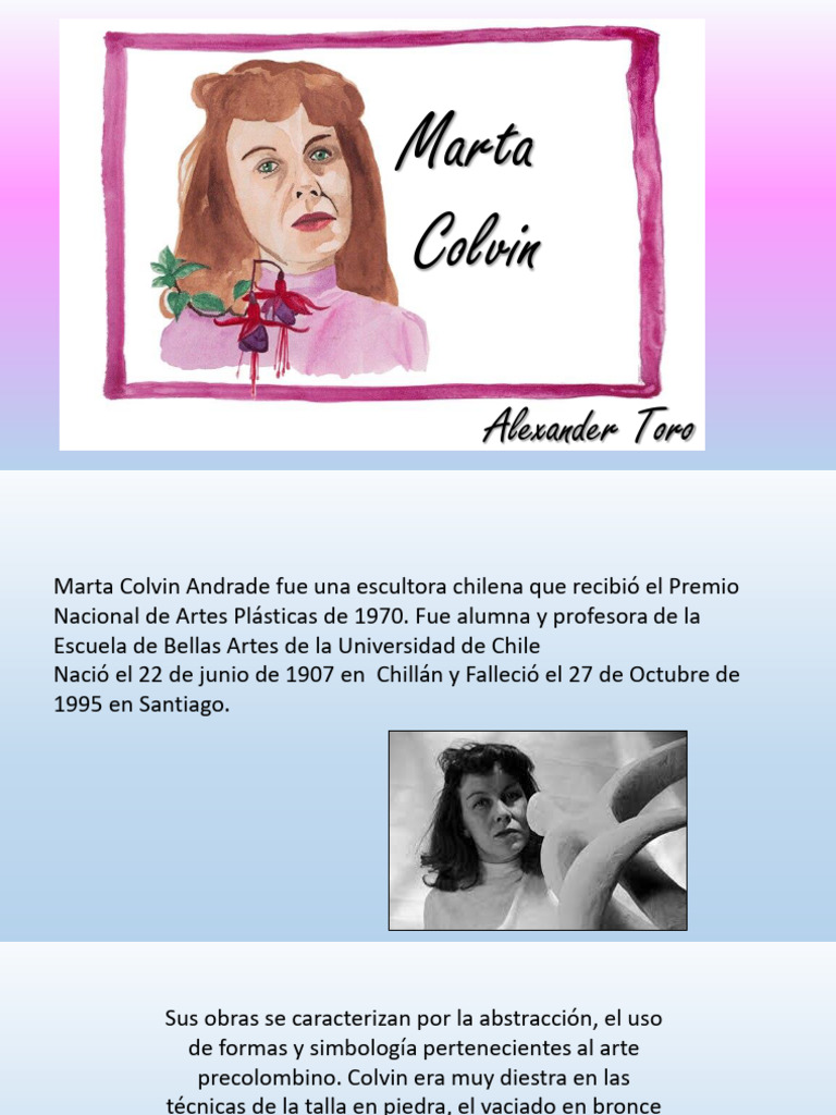 .Trashed-1698461667-Escultora Marta Colvin Alexander Toro 7A | PDF