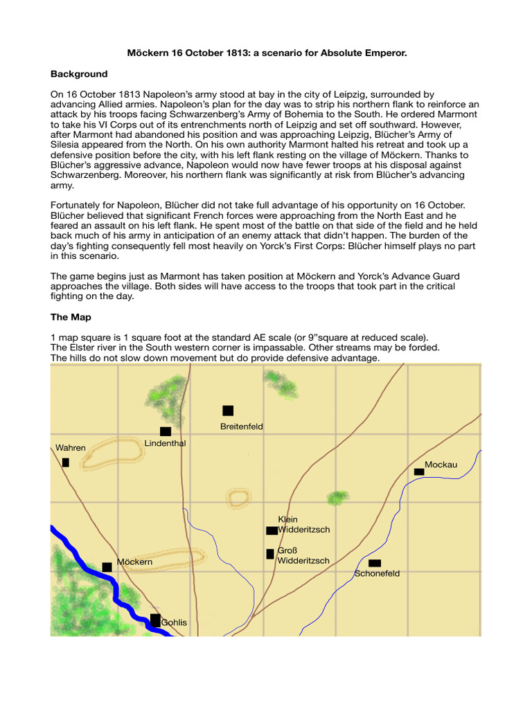 Ae Scenario Leipzig 1813 Möckern 1 | PDF | First French Empire | Military