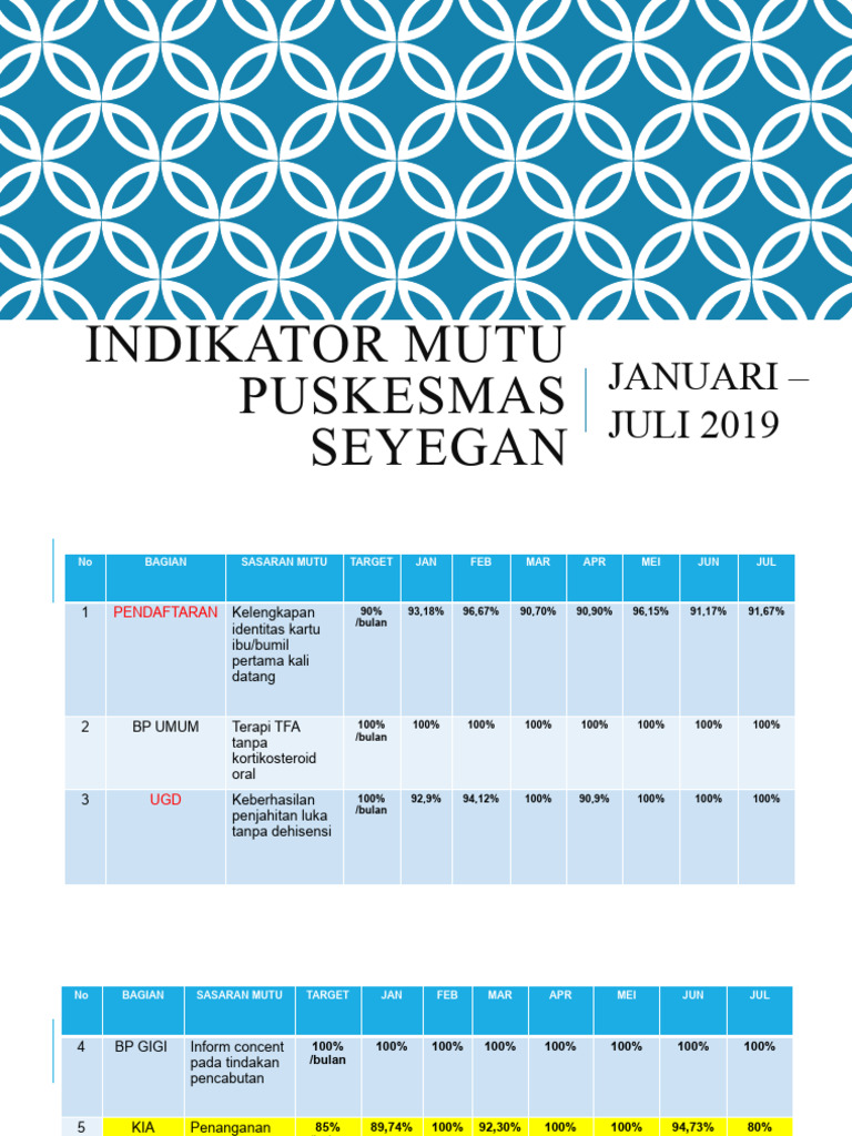Indikator Mutu Indri 2019 | PDF