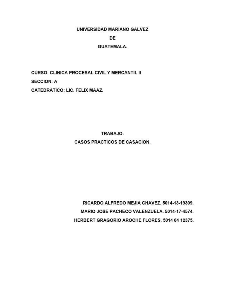 Casos Practicos de Casacion | PDF