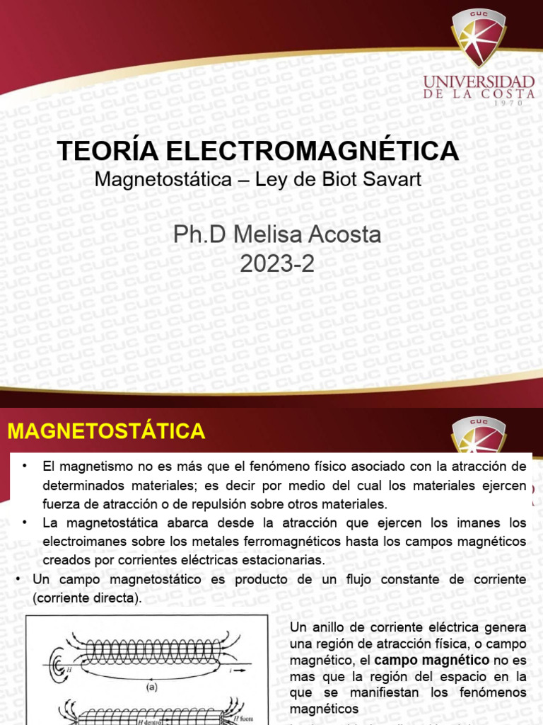 TE Clase 6 - Magnetostatica Biot Savart | PDF