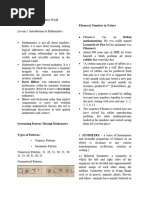 Fibonacci Spiral Worksheet | PDF