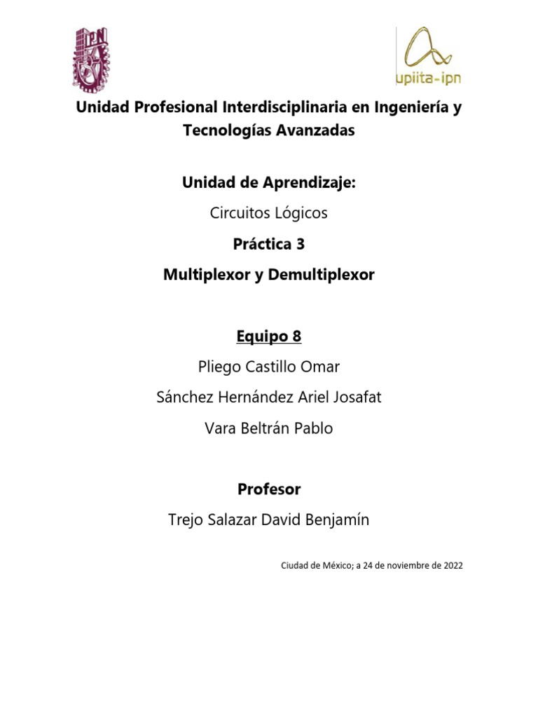 Práctica3 - Circuitos Logicos | PDF