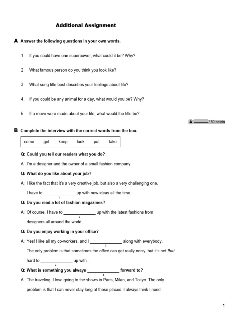 Creative Writing and Language Exercises | PDF
