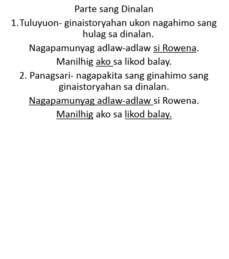 Parte Sang Dinalan | PDF
