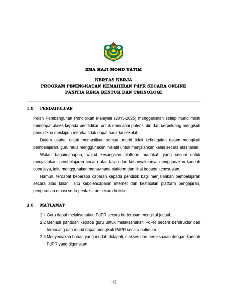 Program Peningkatan Kemahiran PdPR Online | PDF | Karier & Perkembangan
