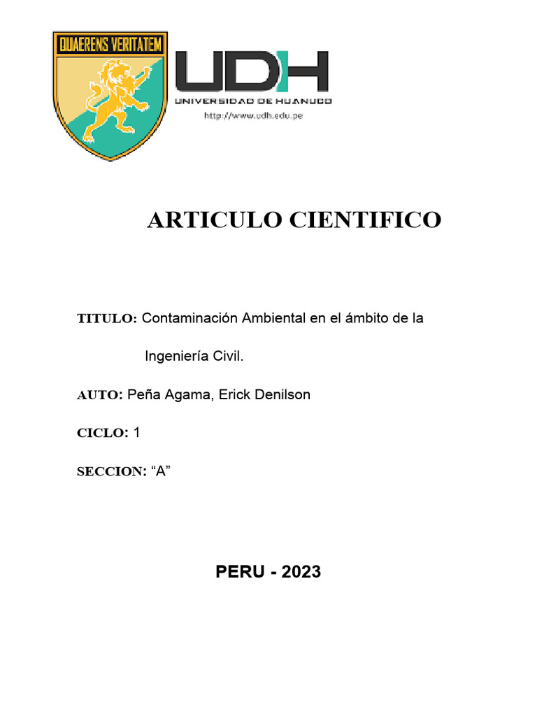 Articulo Cientifico A1 - 007 | PDF | Entorno natural | Ingeniería