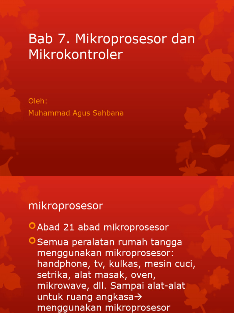 Mikroprosesor dan Mikrokontroler 101 | PDF