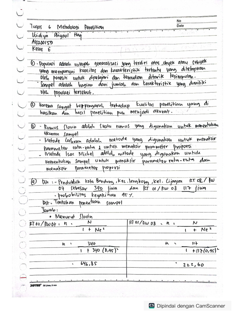 Tugas 6 Metlit Widiya Dhiyaul Haq | PDF