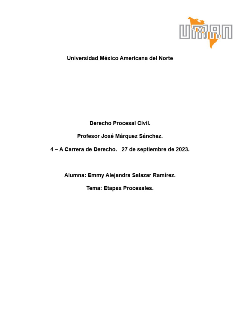 Las Etapas Procesales | PDF