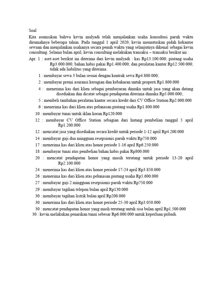 Soal Latihan Pa. 1 | PDF