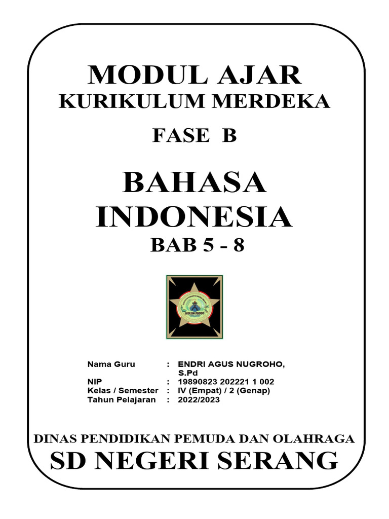 Modul Ajar B Indo Kelas 4 Sem 2 | PDF