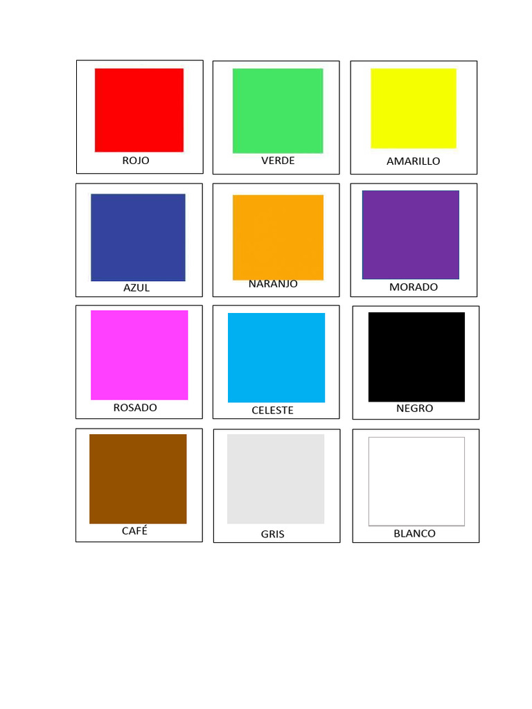 Colores Pictogramas 5x5cm | PDF