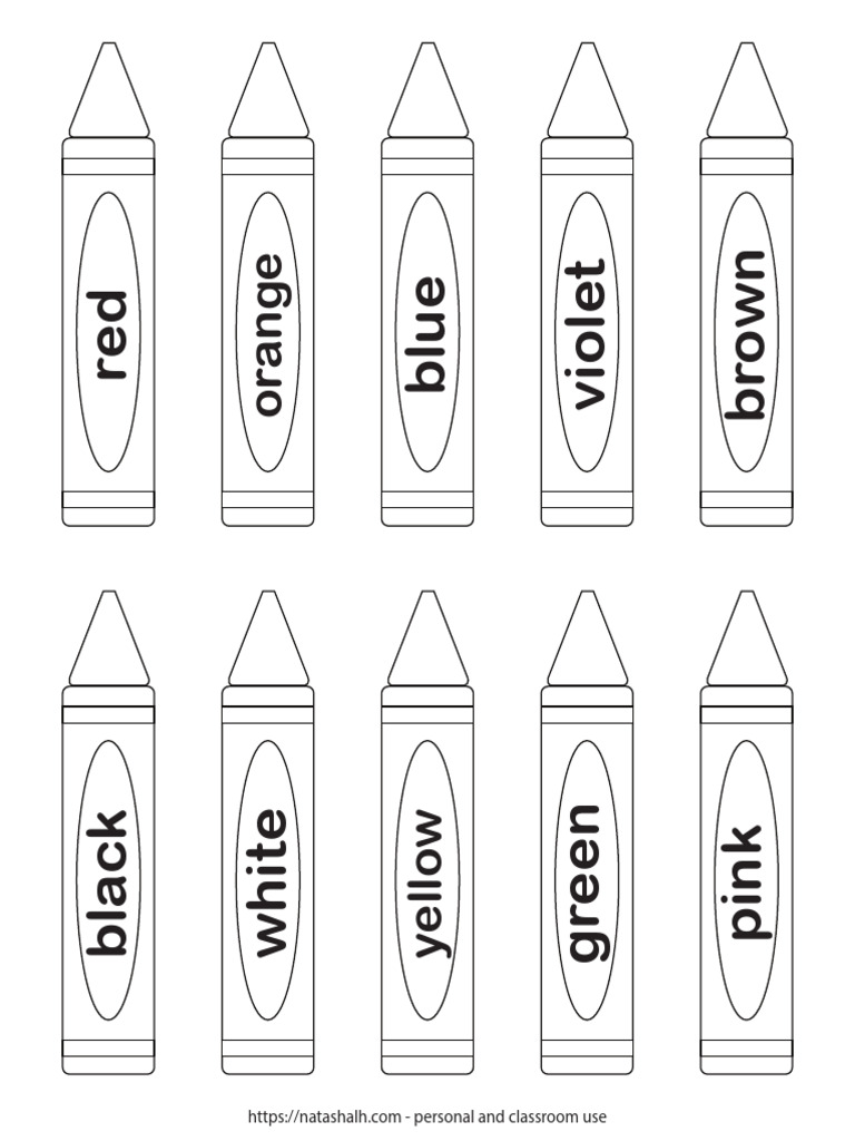 10 Labeled Crayon Templates | PDF