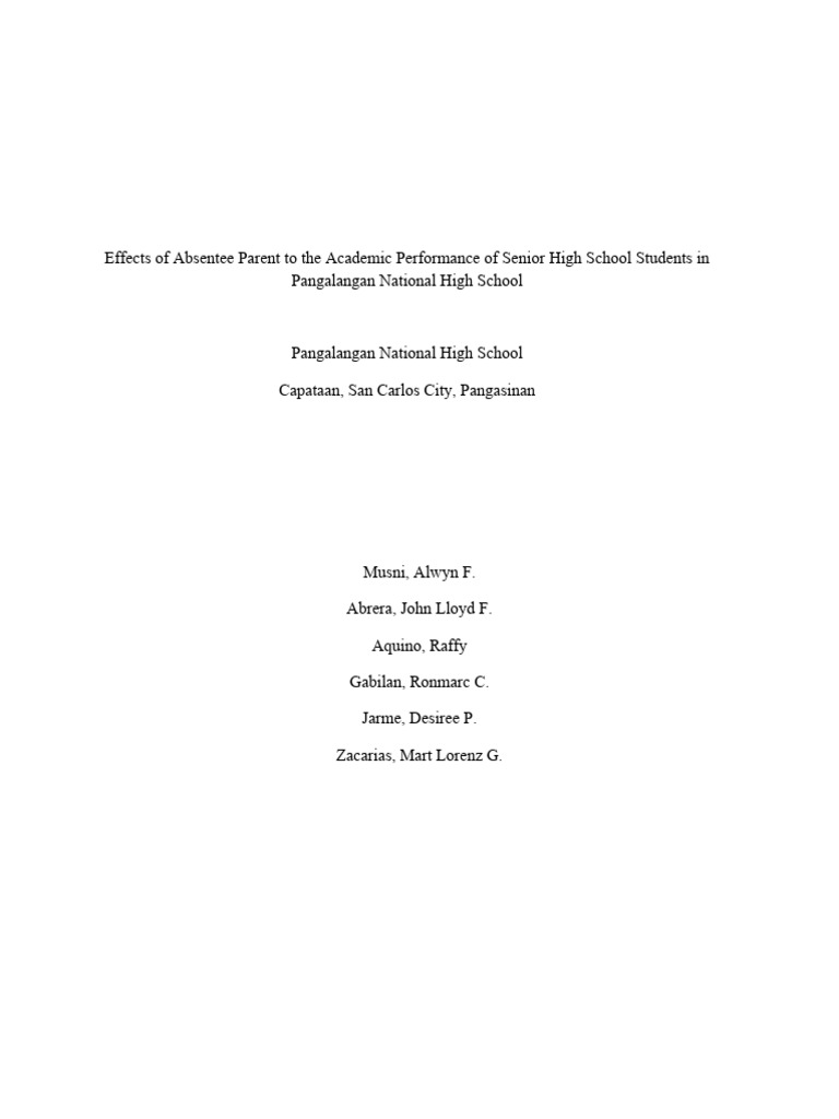 Research Proposal (Group 2) | PDF