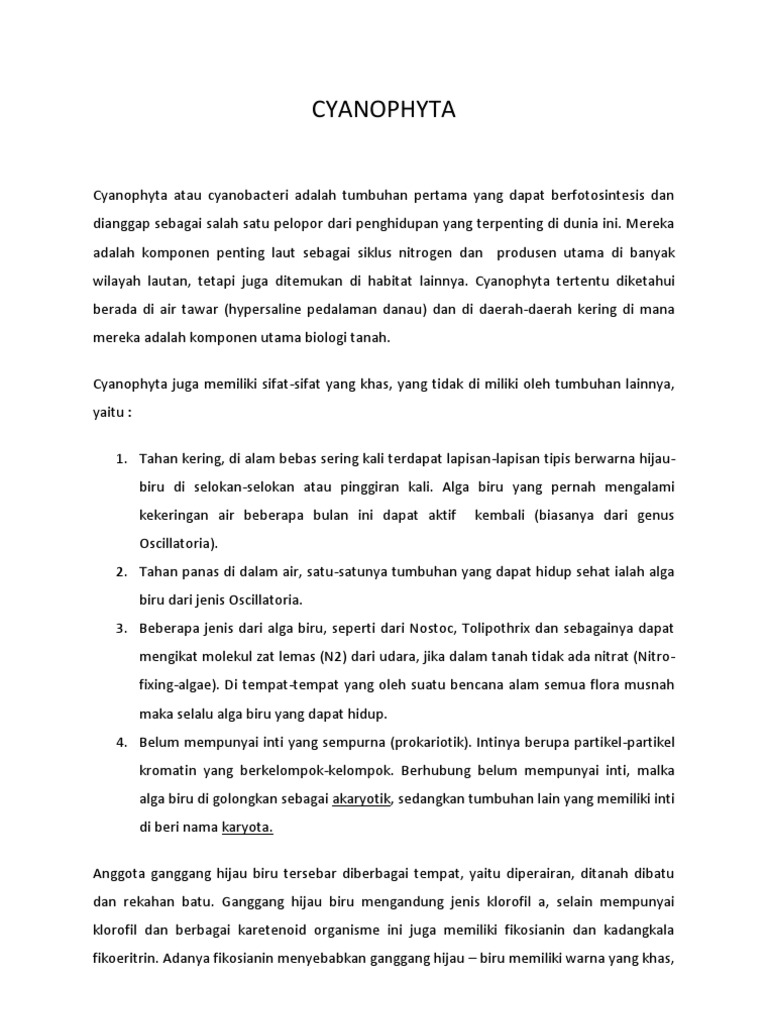 Materi Cyanophyta | PDF