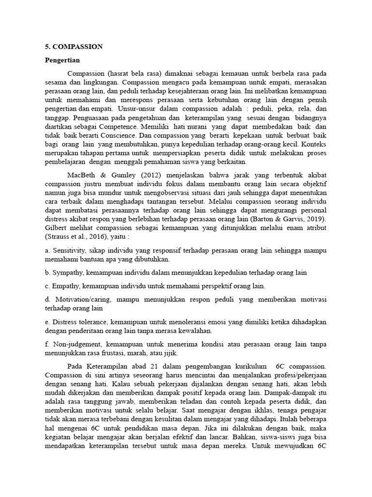 Materi Compassion Keterampilan Abad 21 6c | PDF