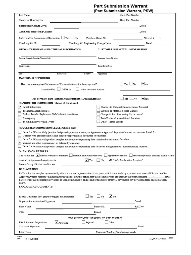 PPAP | Download Free PDF | Information | Procurement