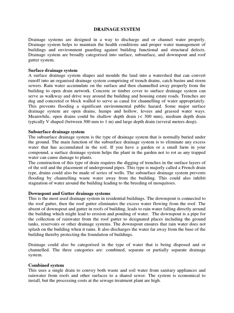 Drainage System | PDF | Storm Drain | Drainage Basin