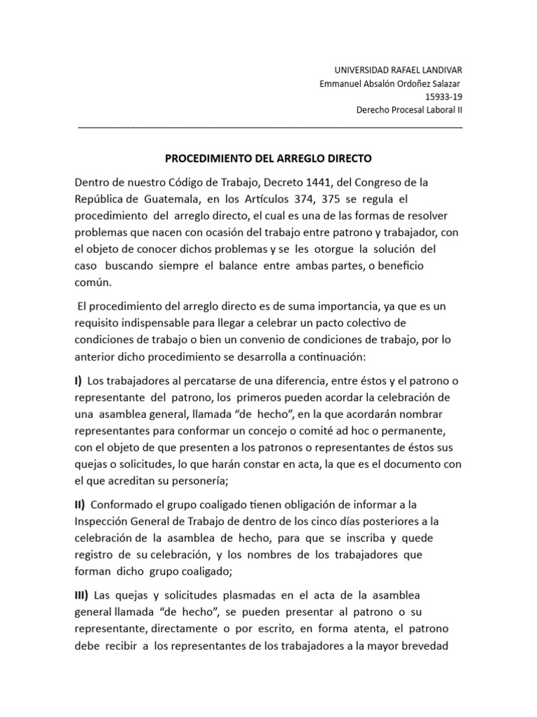 Via Directa y Arreglo Directo | PDF | Gobierno | Justicia